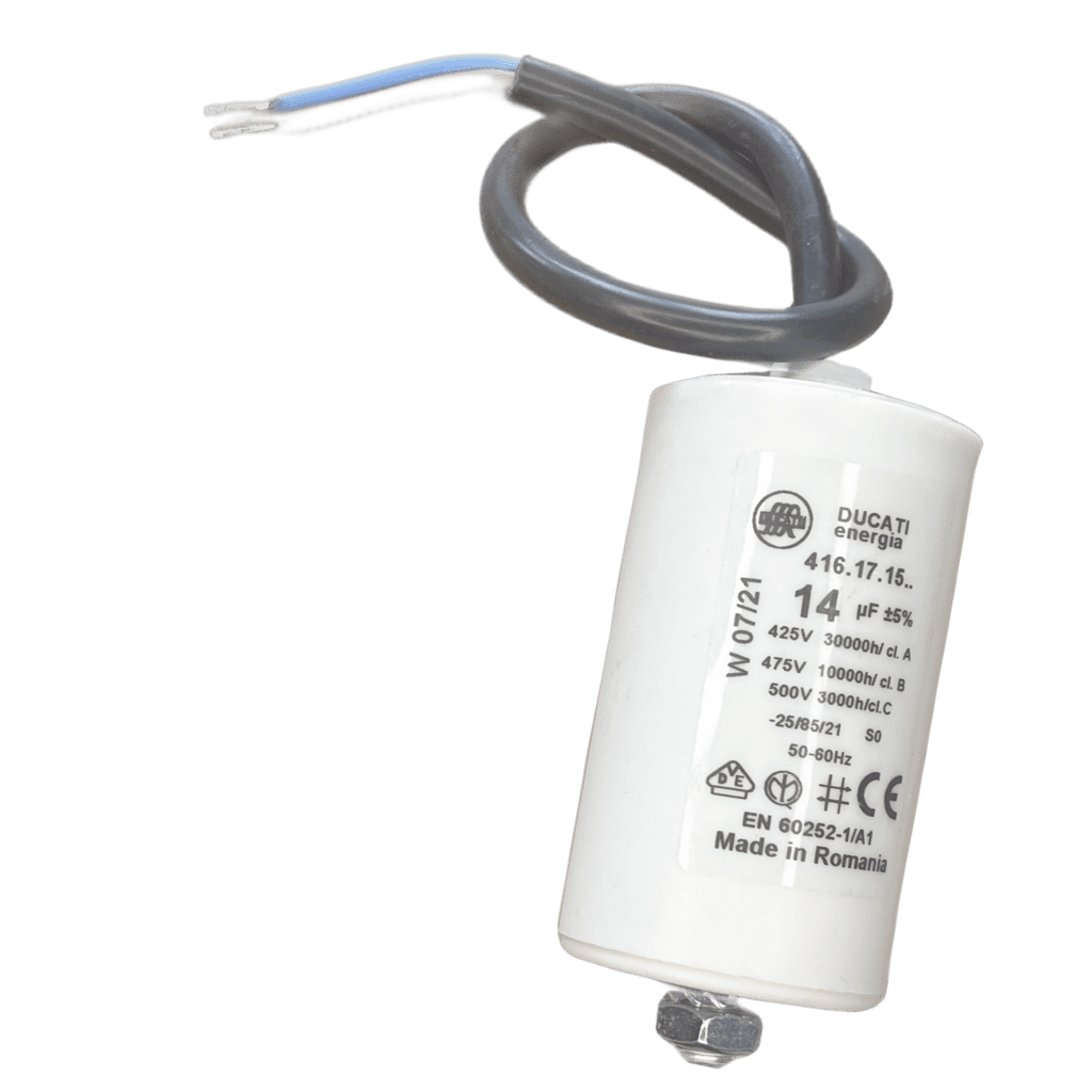 Ducati Motor Run Capacitor Black Twin Lead