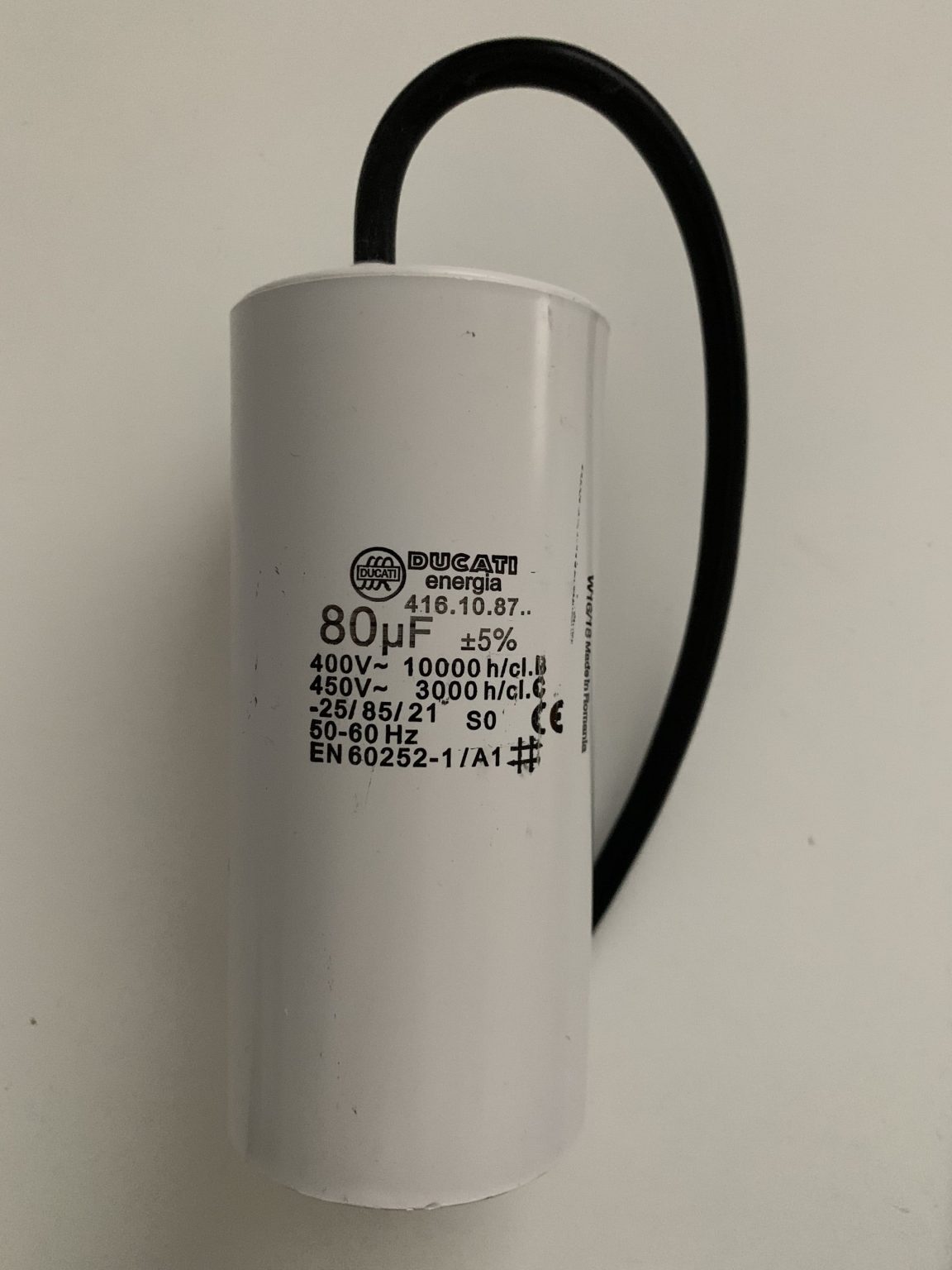 Buy Motor Run Capacitors 80uF Twin Lead 240v-450v pf