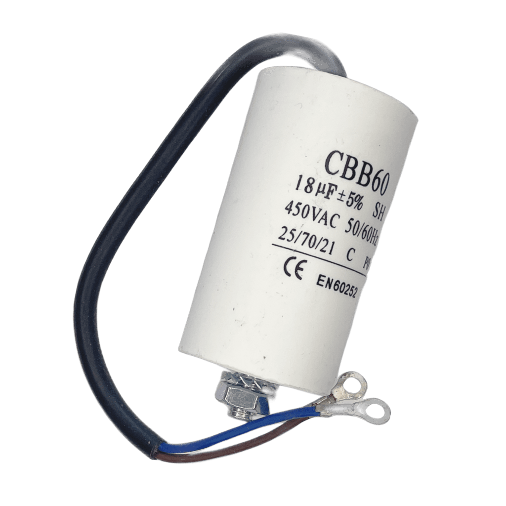 18uF Motor Run Capacitor Twin Lead 240v-450v CBB60
