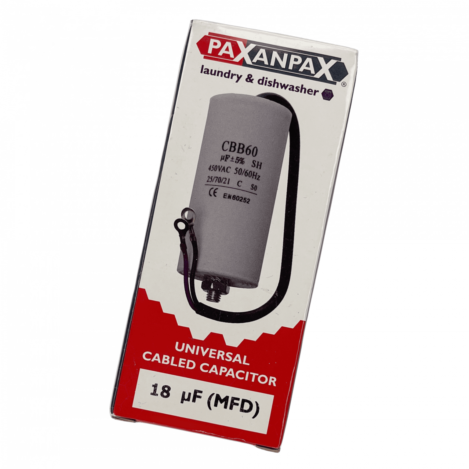 18uF Motor Run Capacitor Twin Lead 240v-450v CBB60