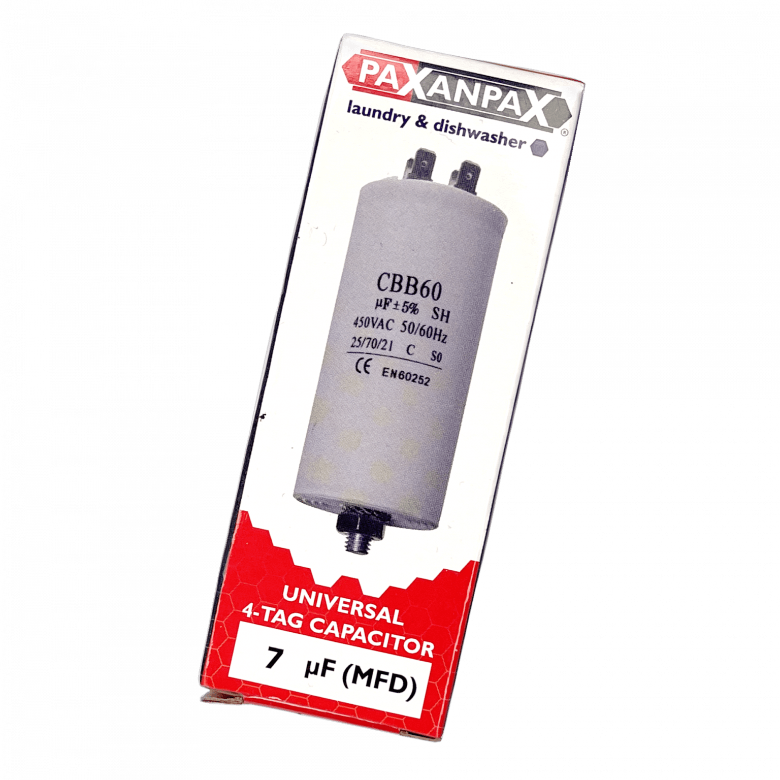 7uF Motor Run Capacitor Tag Spade 240v-450v CBB60